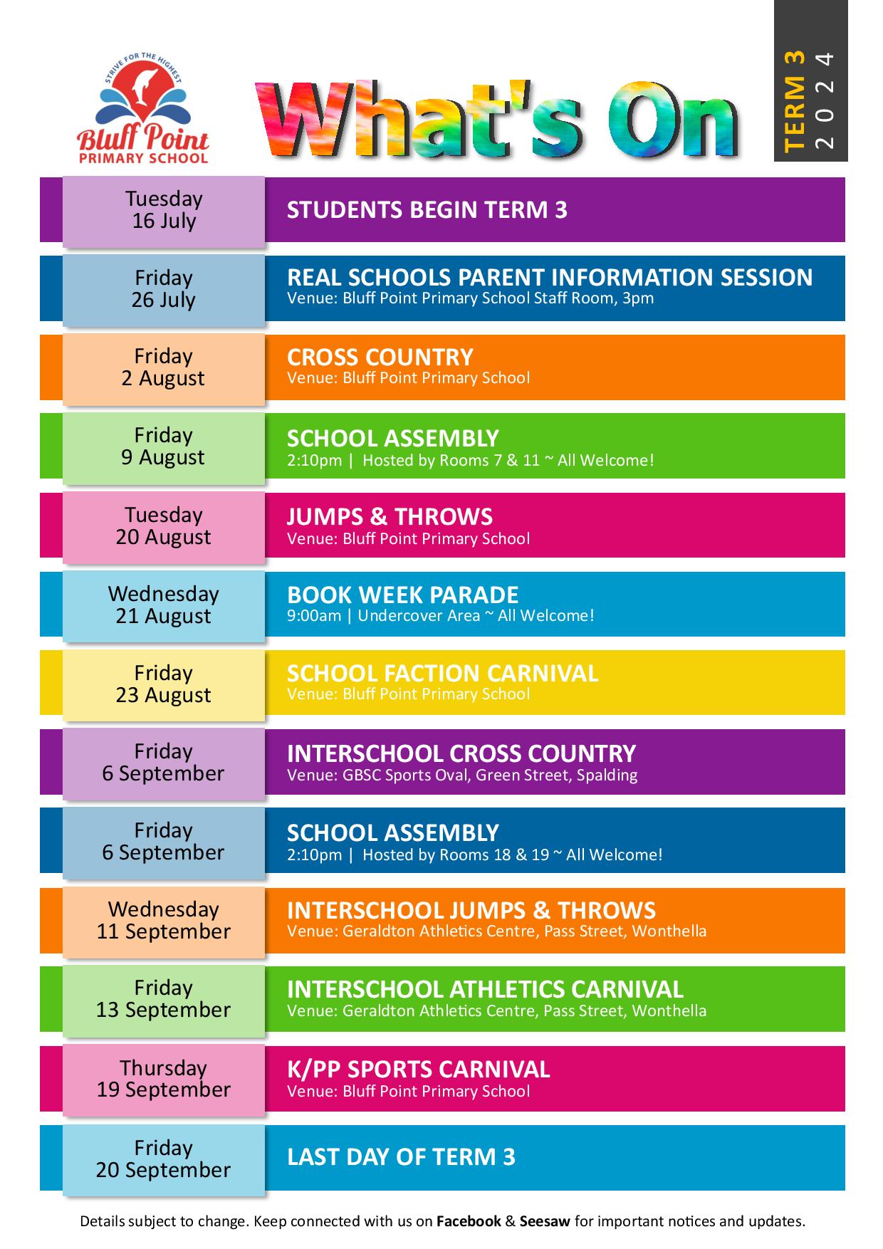 Term Planner | Bluff Point Primary School
